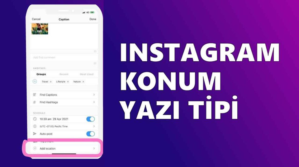 Instagram Konum Yazı Tipi - konumbulma.com